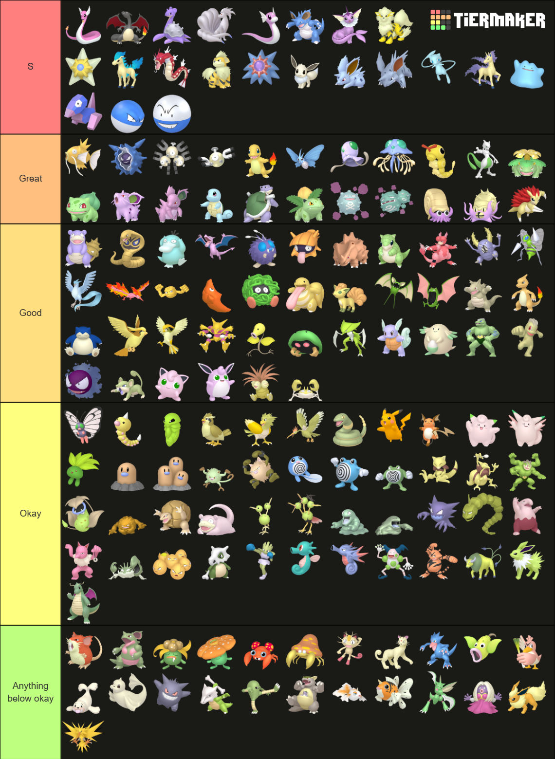All Gen 1 Shiny Pokemon Tier List (Community Rankings) - TierMaker