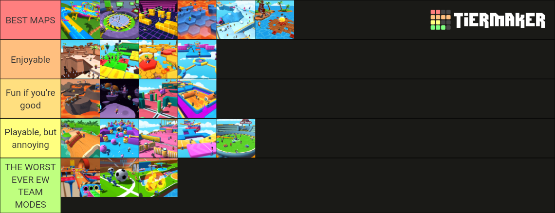 All Stumble Guys Maps (UPDATED 2023 - RUSH HOUR ADDED) Tier List ...