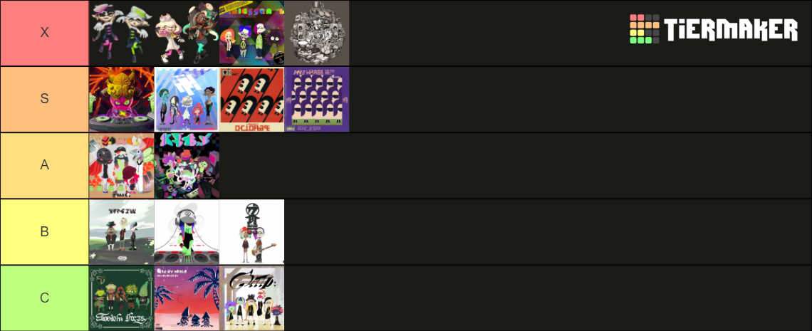 Splatoon Music Groups Tier List (Community Rankings) - TierMaker