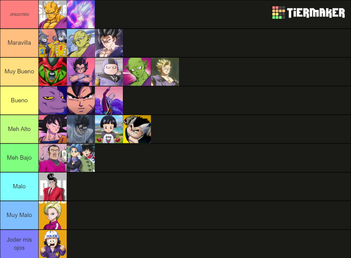Dragon Ball Super: Super Hero Tier List (Community Rankings) - TierMaker