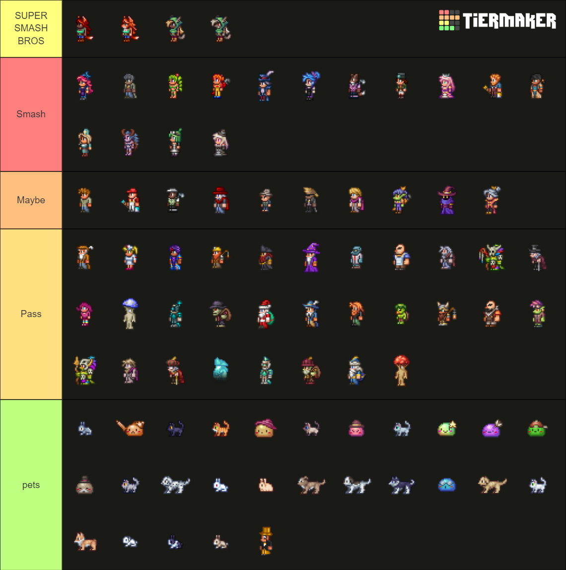 Terraria NPC Tier List (Community Rankings) - TierMaker