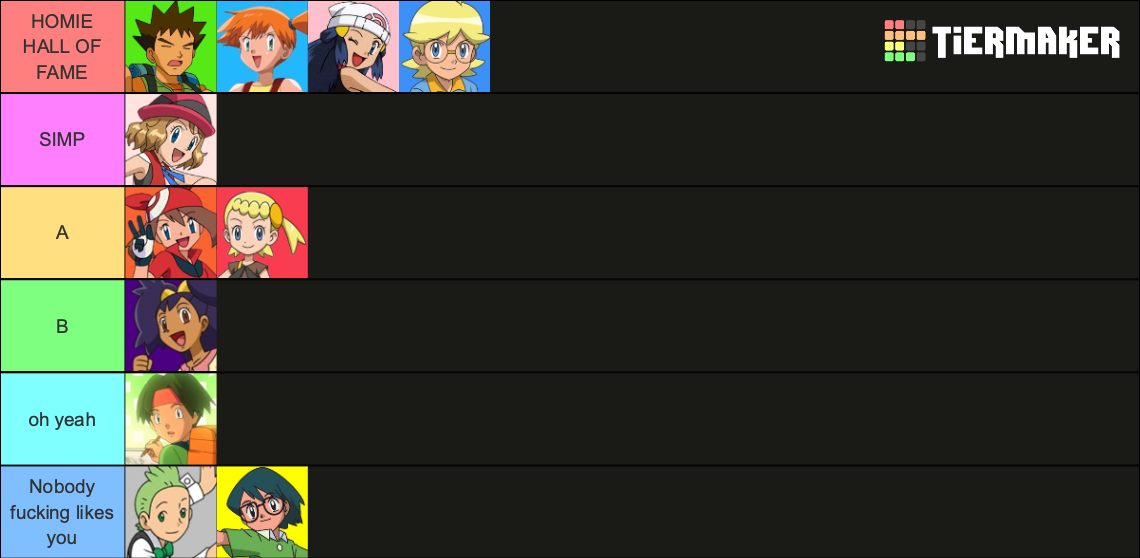 Companheiros do Ash - Tier List (Community Rankings) - TierMaker