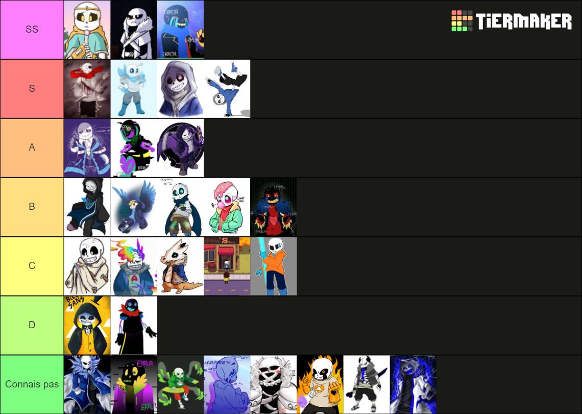 Undertale Aus - Sans (Remake) Tier List (Community Rankings) - TierMaker