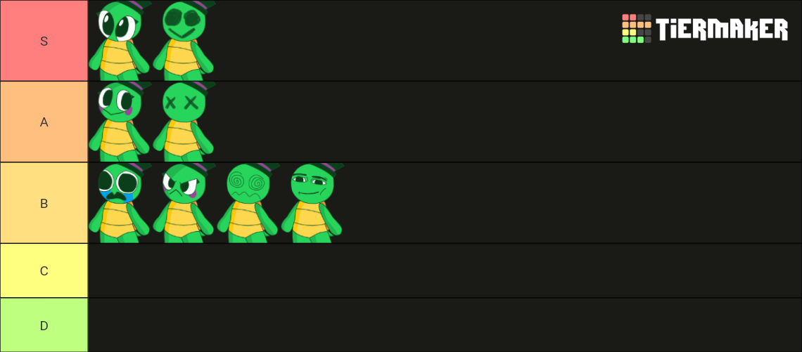 Springs Turtle Sprite Tier List (Community Rankings) - TierMaker