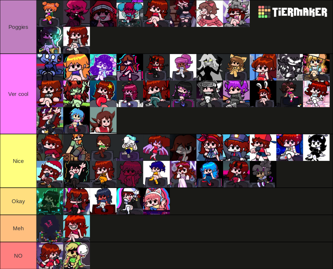FNF GF SKINS TIERLIST Tier List (Community Rankings) - TierMaker
