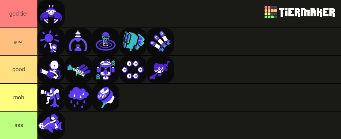 Splatoon 3 All Specials Tier List (Community Rankings) - TierMaker