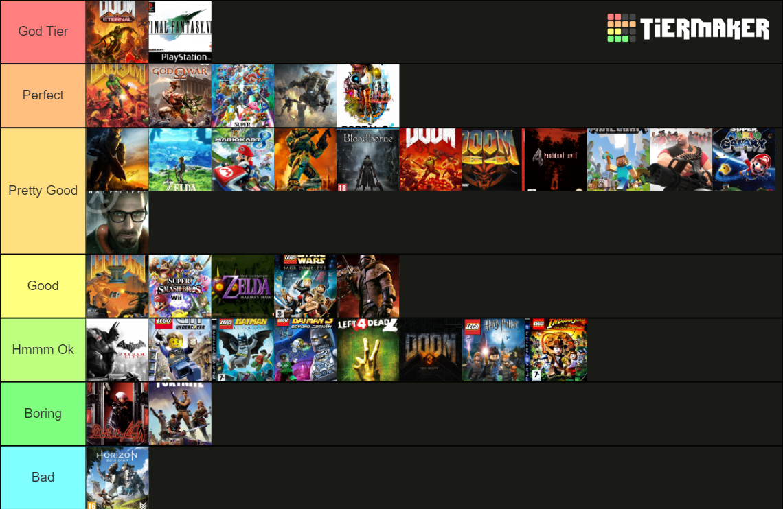 500+ Video Games Tier List (Community Rankings) - TierMaker