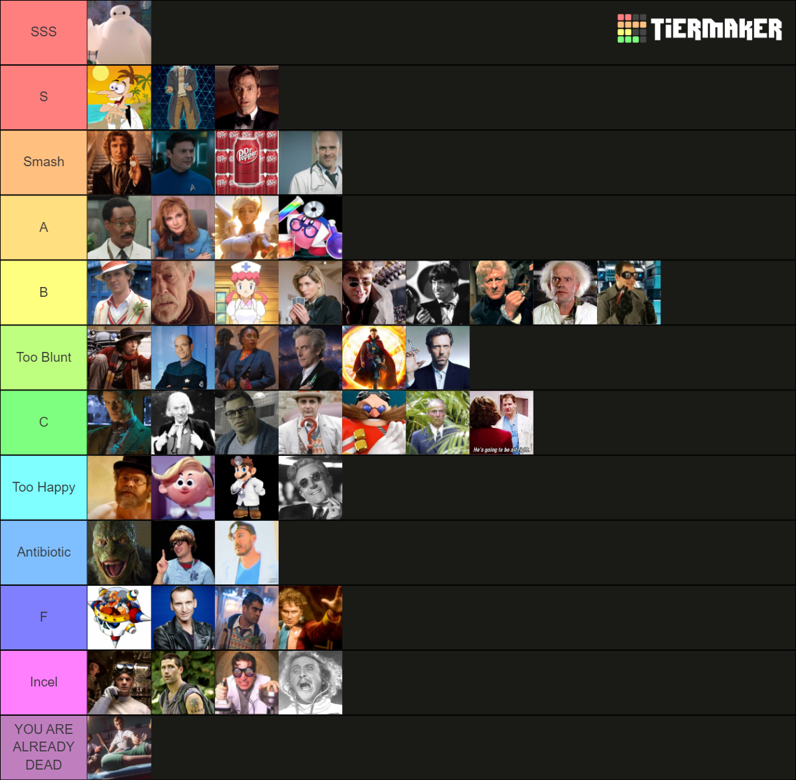 50 Fictional Doctors Tier List (Community Rankings) - TierMaker
