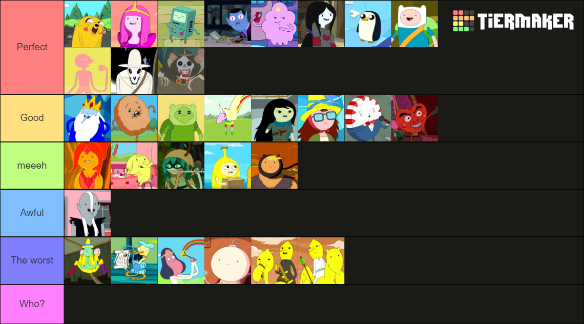 Adventure Time Characters (Major and recurring) Tier List (Community ...