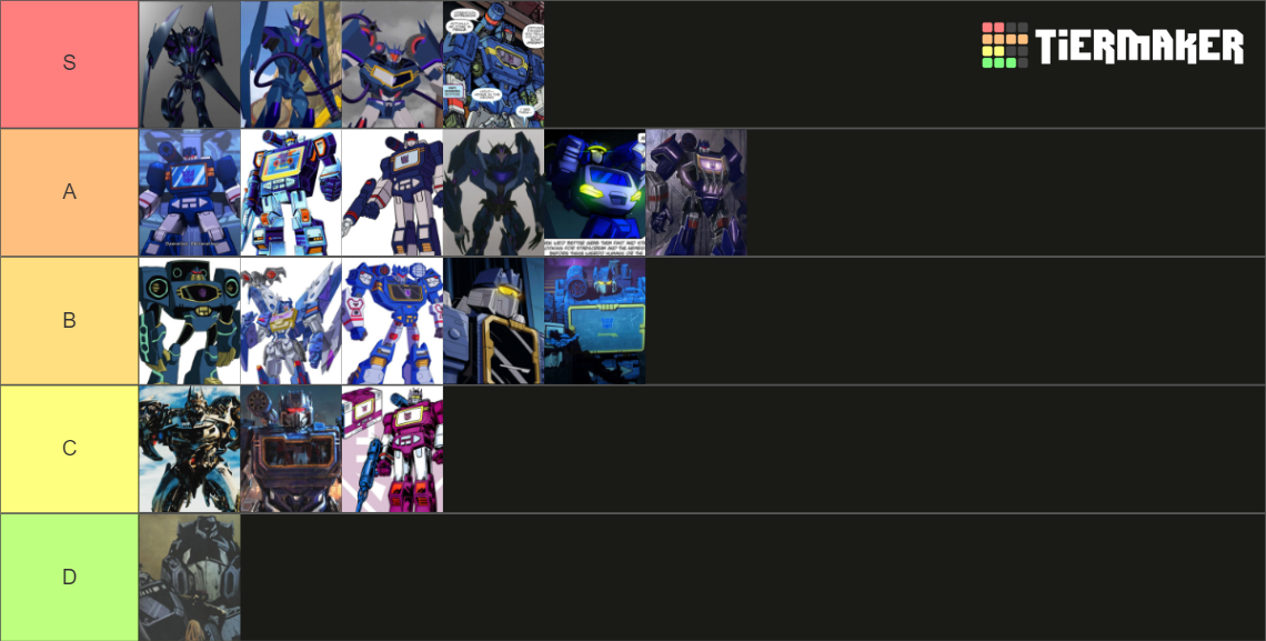 Soundwave designs Tier List (Community Rankings) - TierMaker
