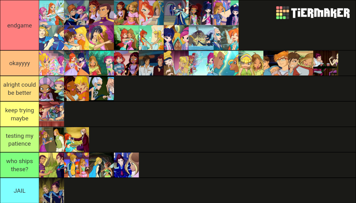 winx club ships Tier List (Community Rankings) - TierMaker