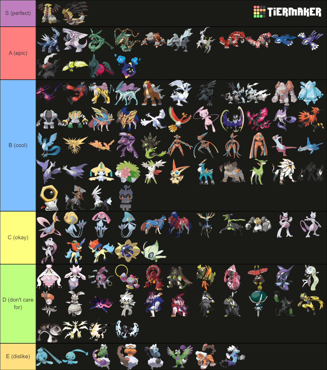 Legendary & Mythical Pokemon Tier List (Community Rankings) - TierMaker