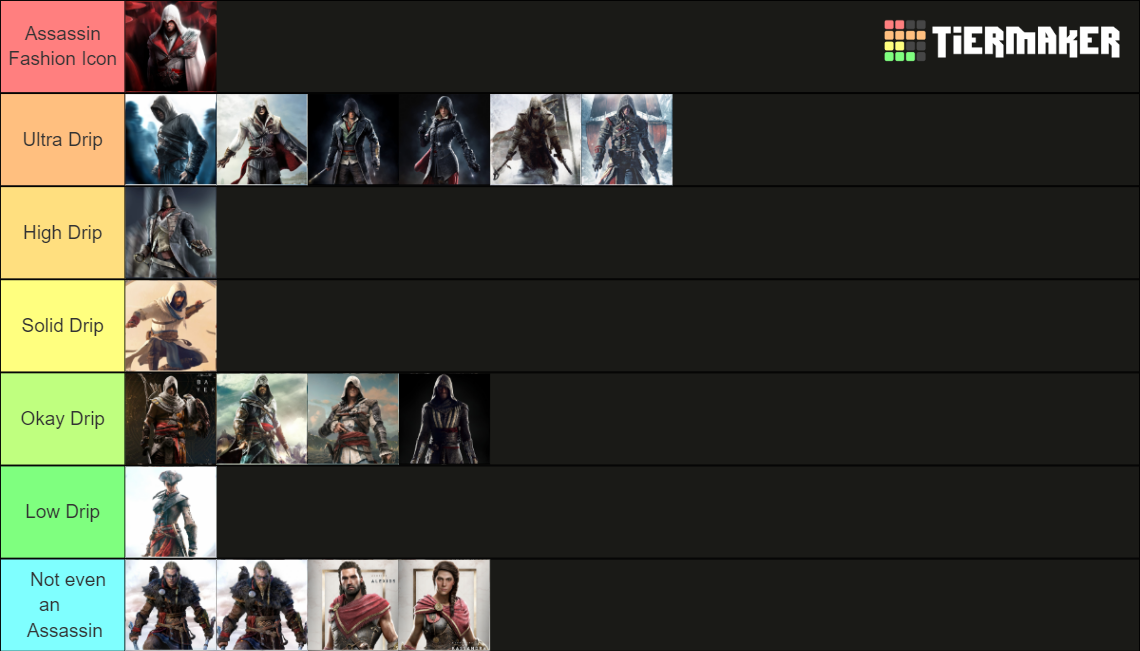 Assassin's Creed Protagonists Tier List (Community Rankings) - TierMaker