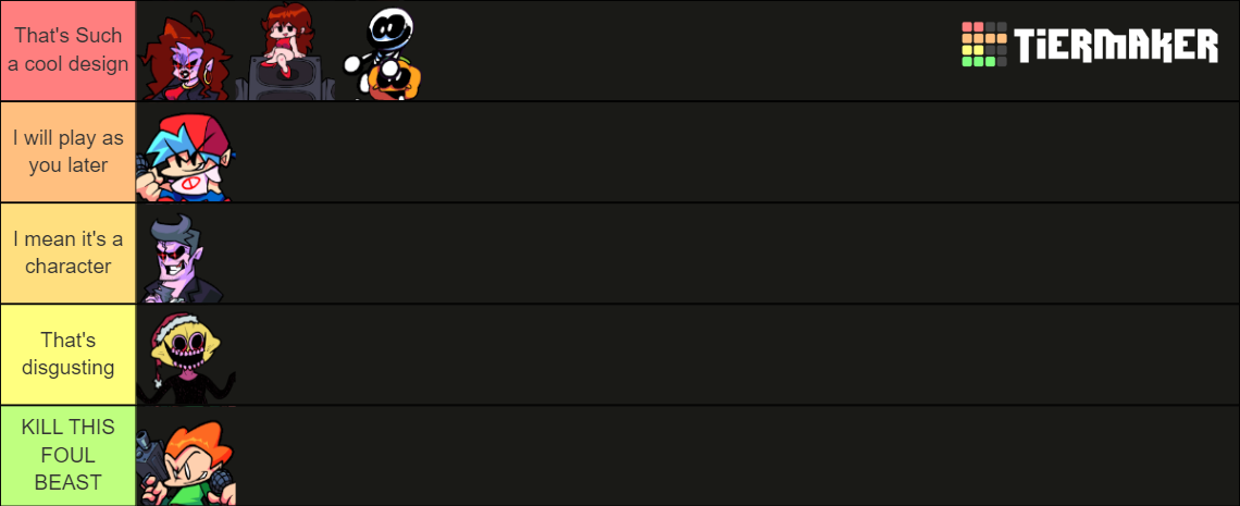 Friday Night Funkin characters Tier List (Community Rankings) - TierMaker