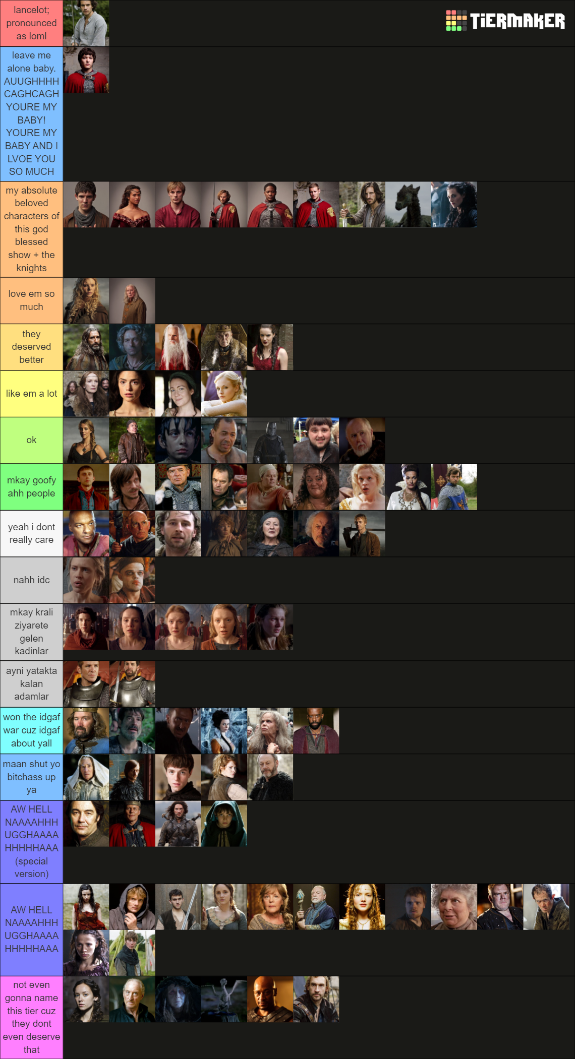 The Ultimate BBC Merlin Tier List (Community Rankings) - TierMaker