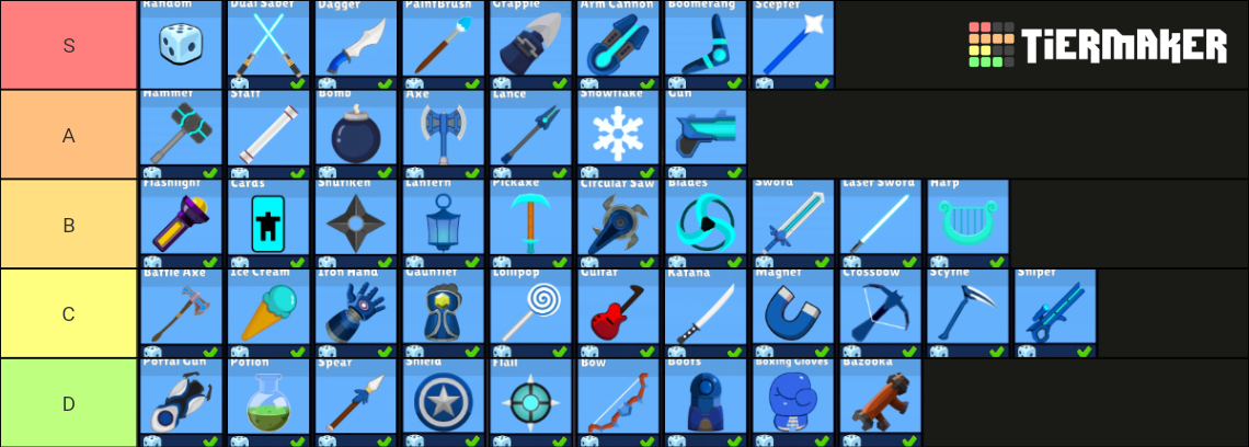 Supreme Duelist Stickman Weapons Tier List (Community Rankings) - TierMaker