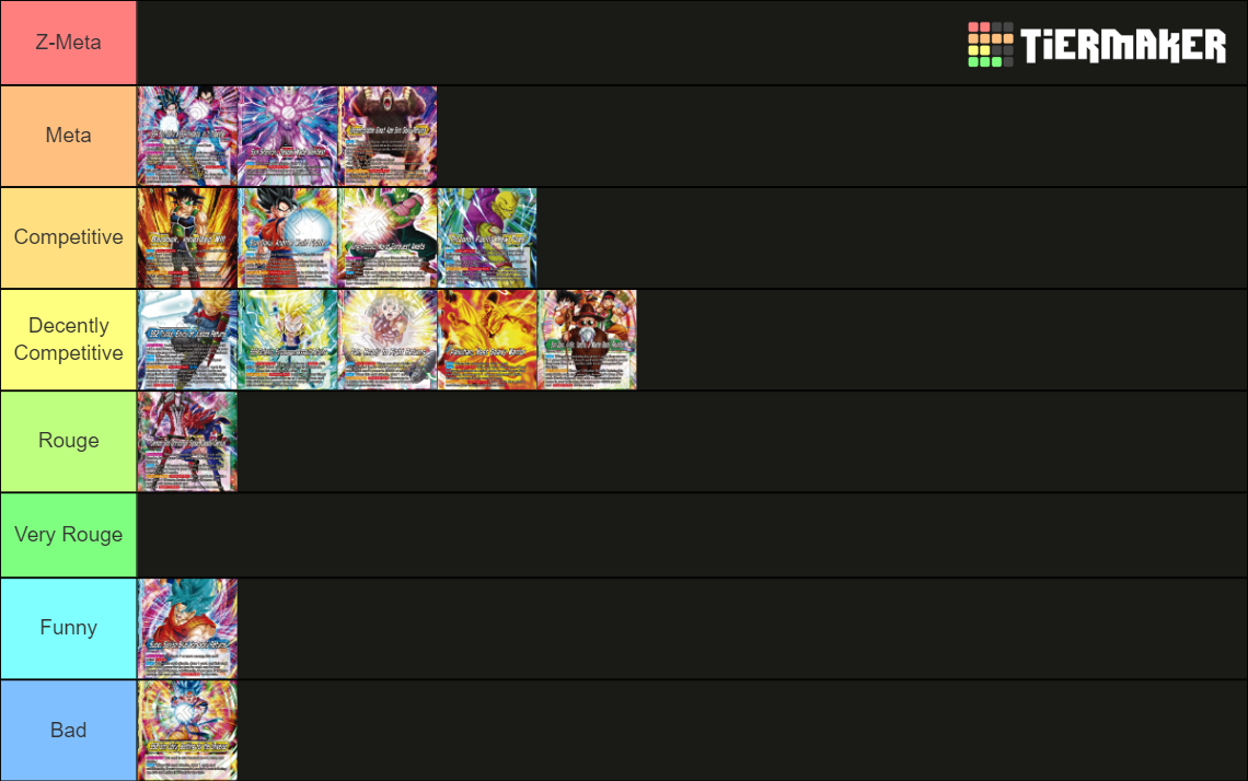 DBSCG Set 18 + SD Only Tier List (Community Rankings) - TierMaker