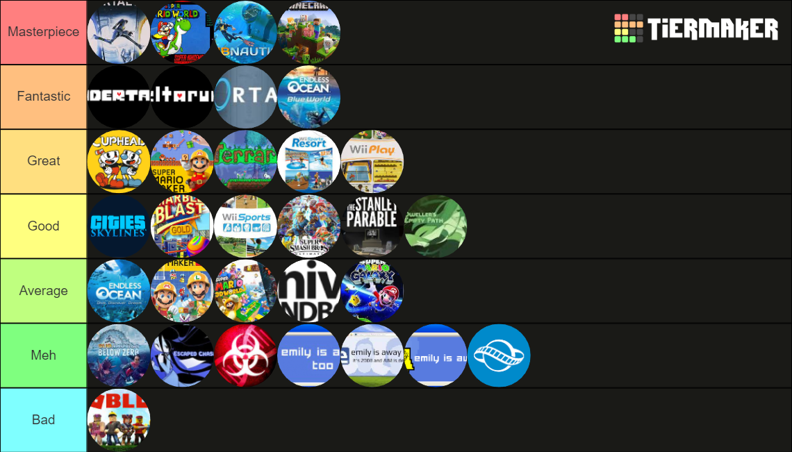 Gaming Time Tier List (Community Rankings) - TierMaker