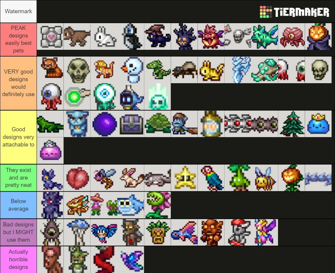 Terraria Pets Tier List (Community Rankings) - TierMaker