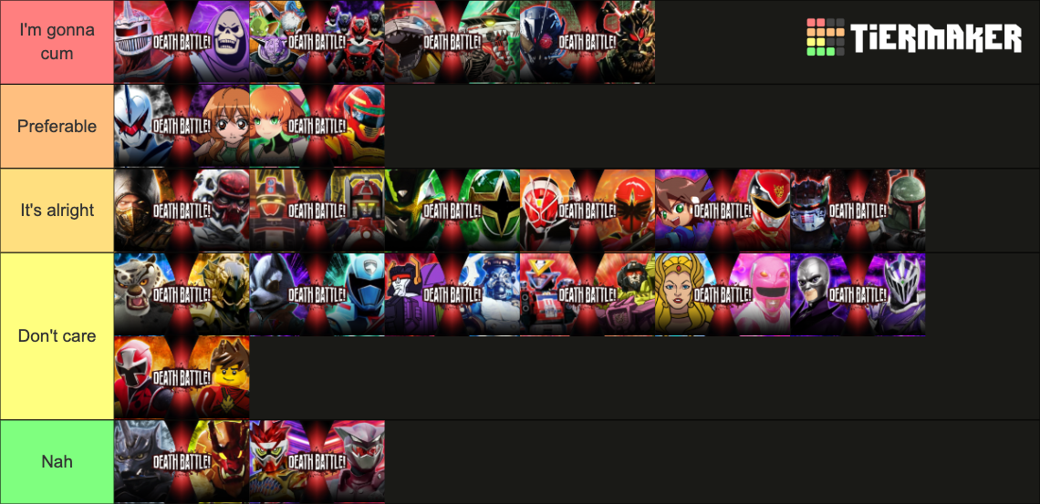 Power Rangers Matchup Doc Tier List (Community Rankings) - TierMaker