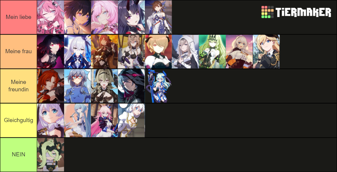 Honkai Impact 3rd Characters Tier List (Community Rankings) - TierMaker