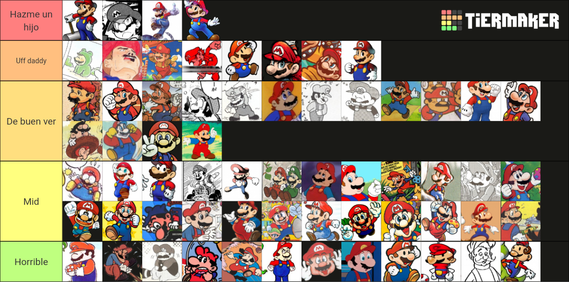 2D Super Mario Designs Tier List (Community Rankings) - TierMaker