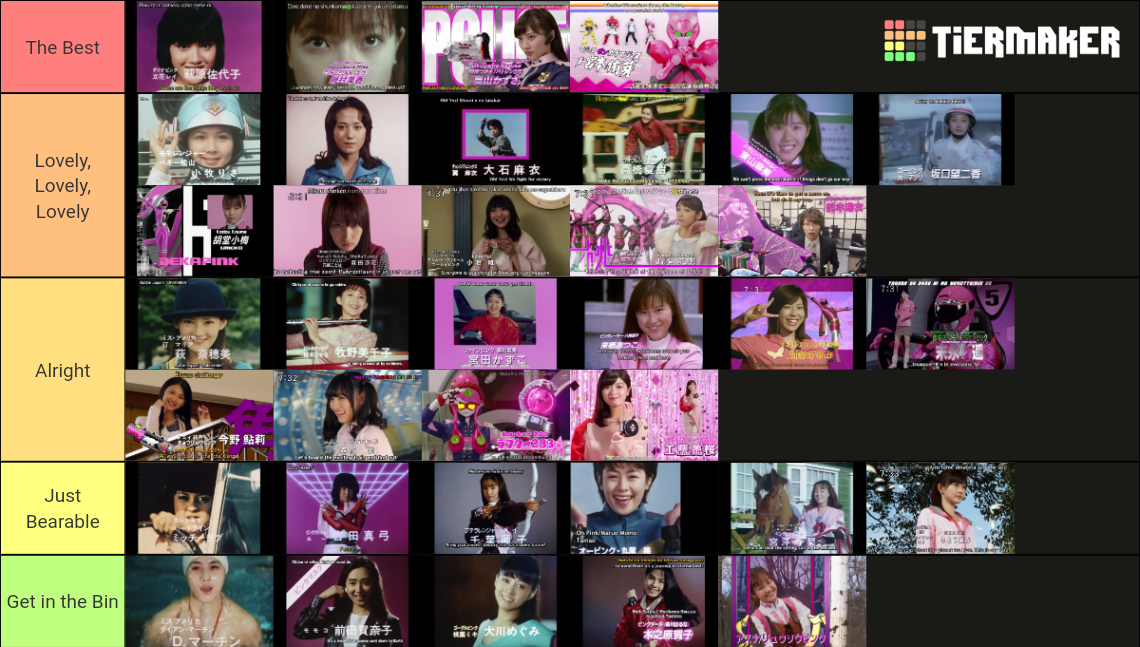 Super Sentai Pink Tier List Community Rankings Tiermaker