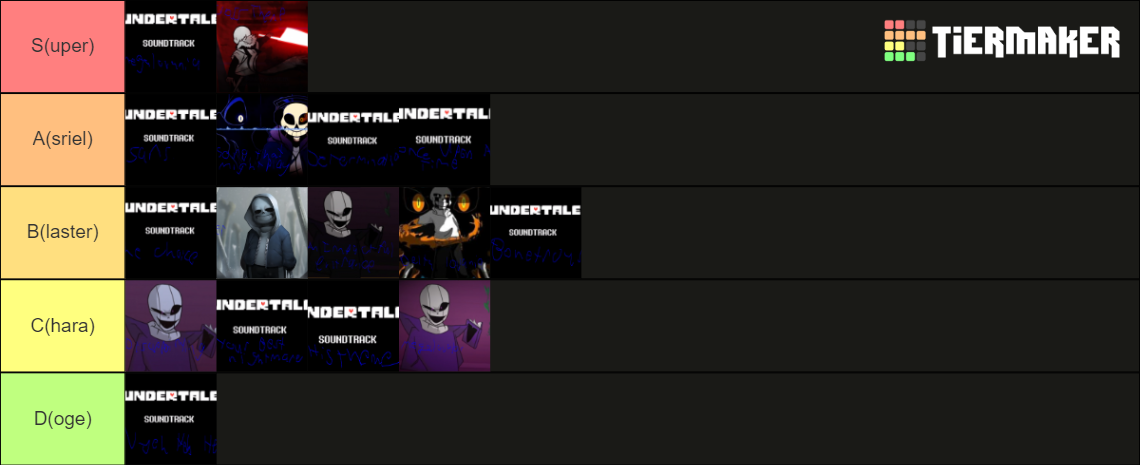 Ultra!Tale OST Tier List (Community Rankings) - TierMaker