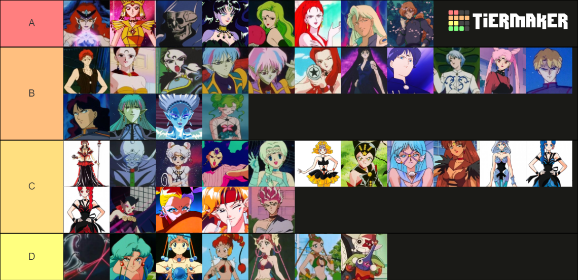 Sailor moon villains Tier List (Community Rankings) - TierMaker Sailor moon villains Tier List (Community Rankings) - TierMaker