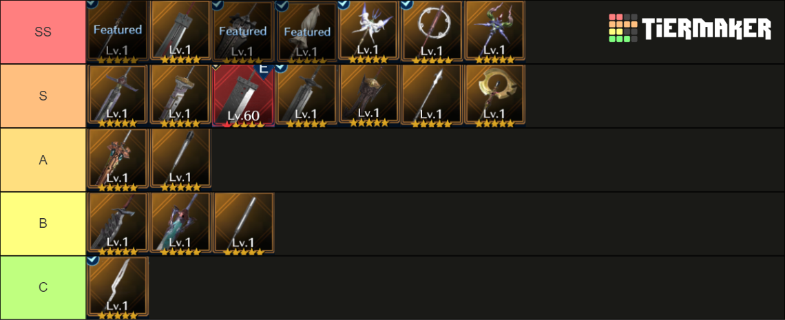 Payne's FF7 Ever Crisis Weapon - Per unit Tier List (Community Rankings ...