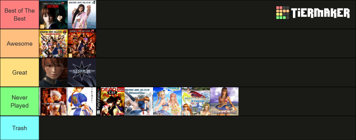 DOA Series Tier List (Community Rankings) - TierMaker