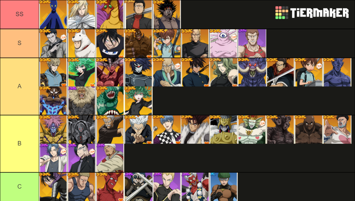 OPM The Strongest Tier List (Community Rankings) - TierMaker