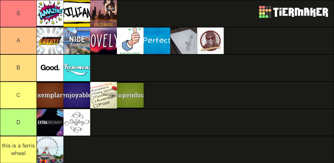 Positive Words Tier List (Community Rankings) - TierMaker