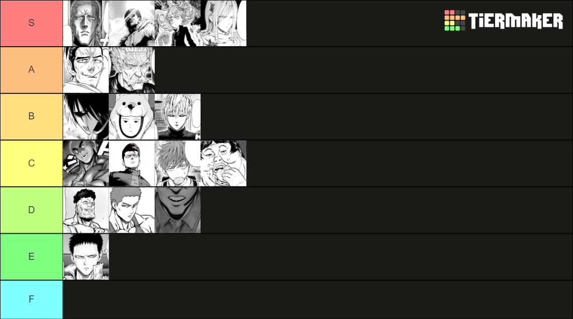 S class One Punch Man Tier List (Community Rankings) - TierMaker