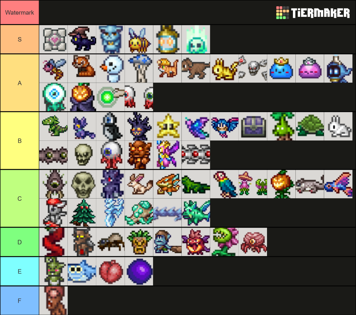 Terraria Pets Tier List (Community Rankings) - TierMaker