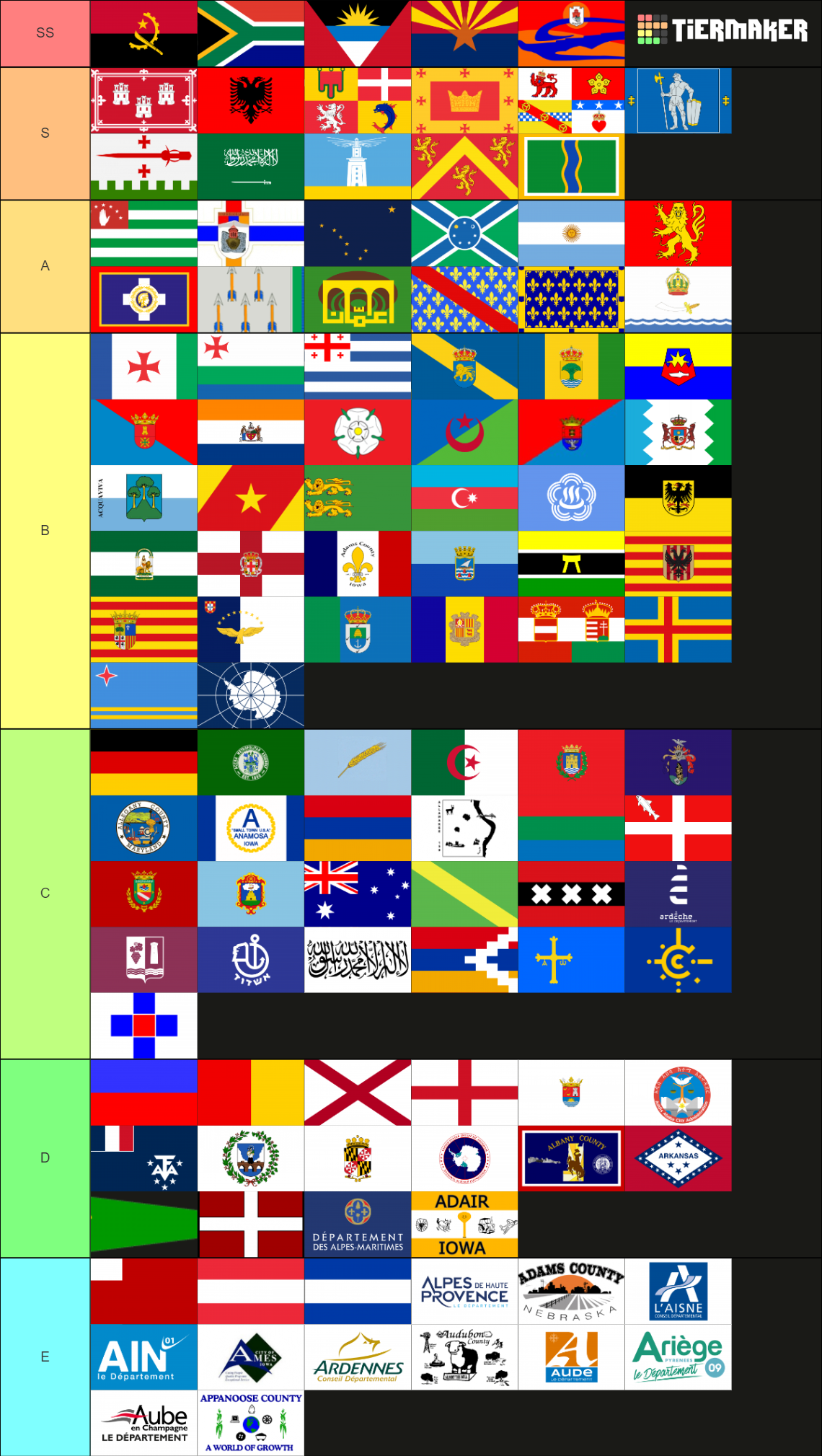 A Flags Tier List (Community Rankings) - TierMaker