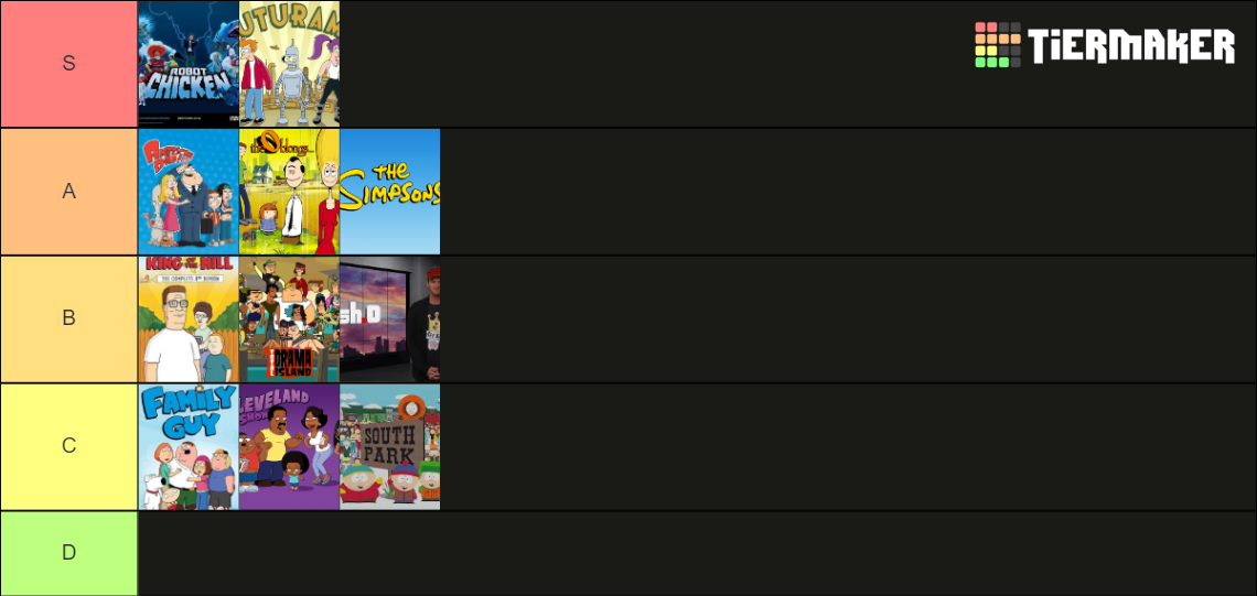 Adult Comedy Shows/Cartoons Tier List (Community Rankings) - TierMaker