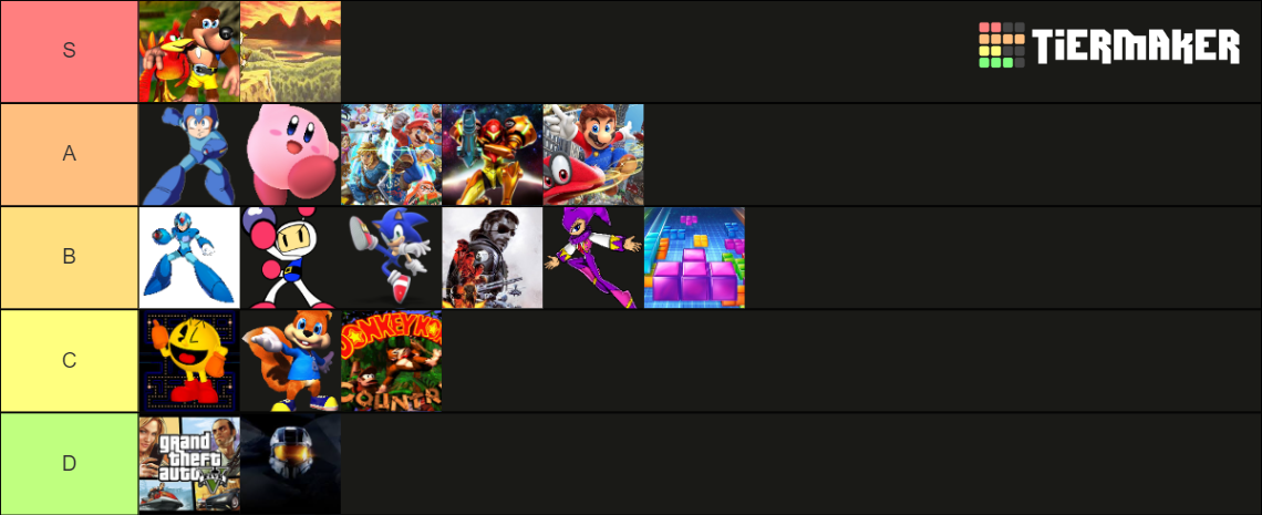 Favorite Video Game Franchises (50 edition) Tier List (Community ...