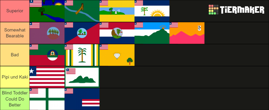Liberia County Flags Tier List (Community Rankings) - TierMaker