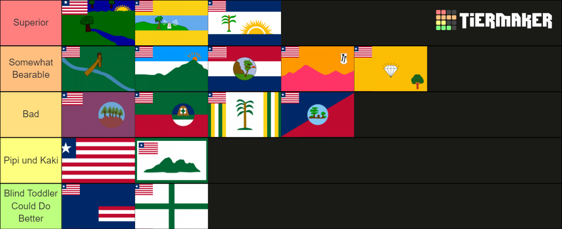Liberia State Flags Tier List (Community Rankings) - TierMaker