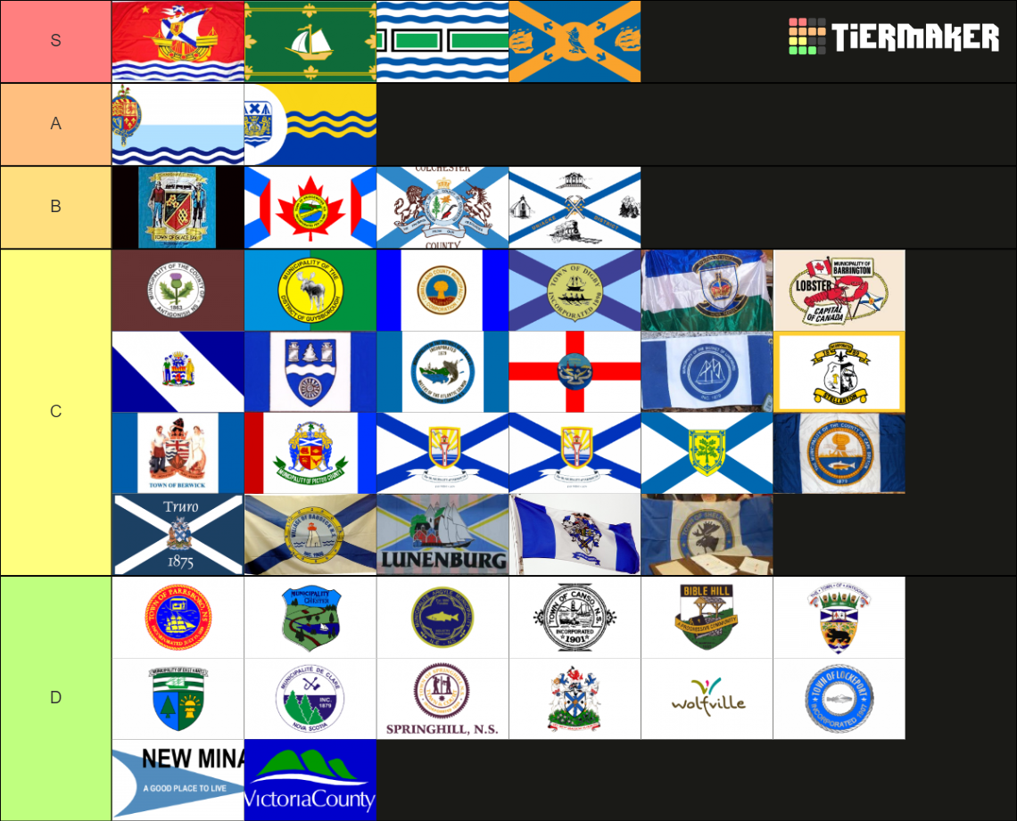 Local Government Flags of Nova Scotia Tier List (Community Rankings ...