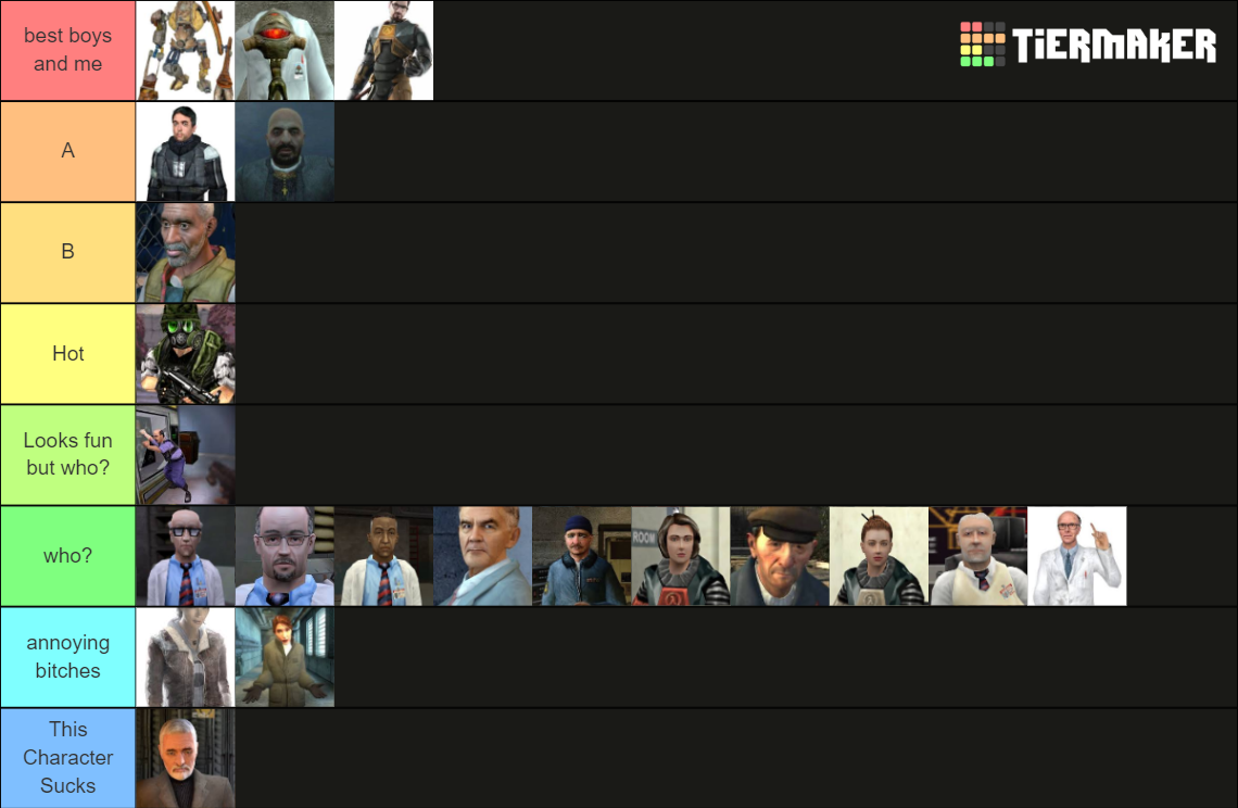 All Half Life Characters Tier List (Community Rankings) - TierMaker