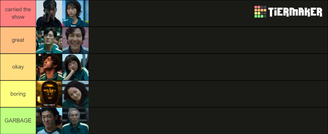 Squid Game Character Tier List (Community Rankings) - TierMaker