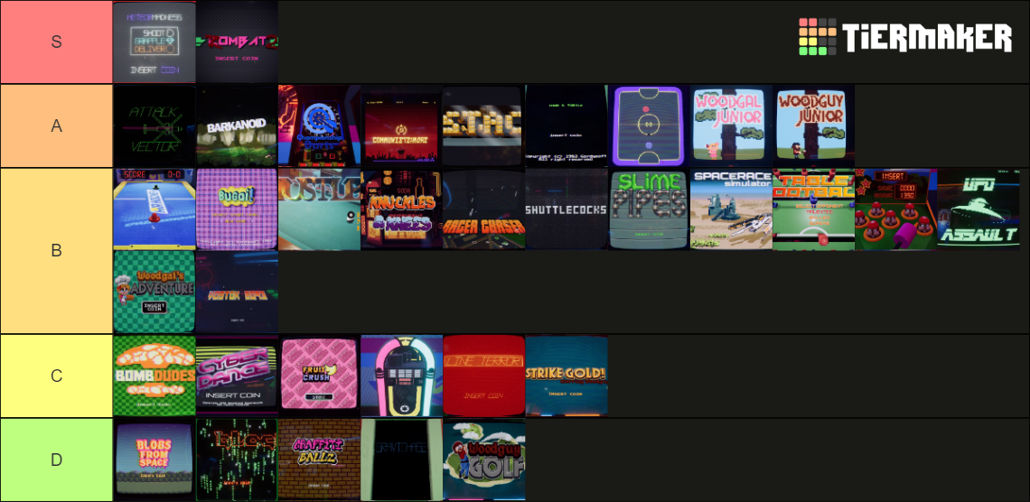 Arcade Paradise Cabinets Tier List (Community Rankings) - TierMaker