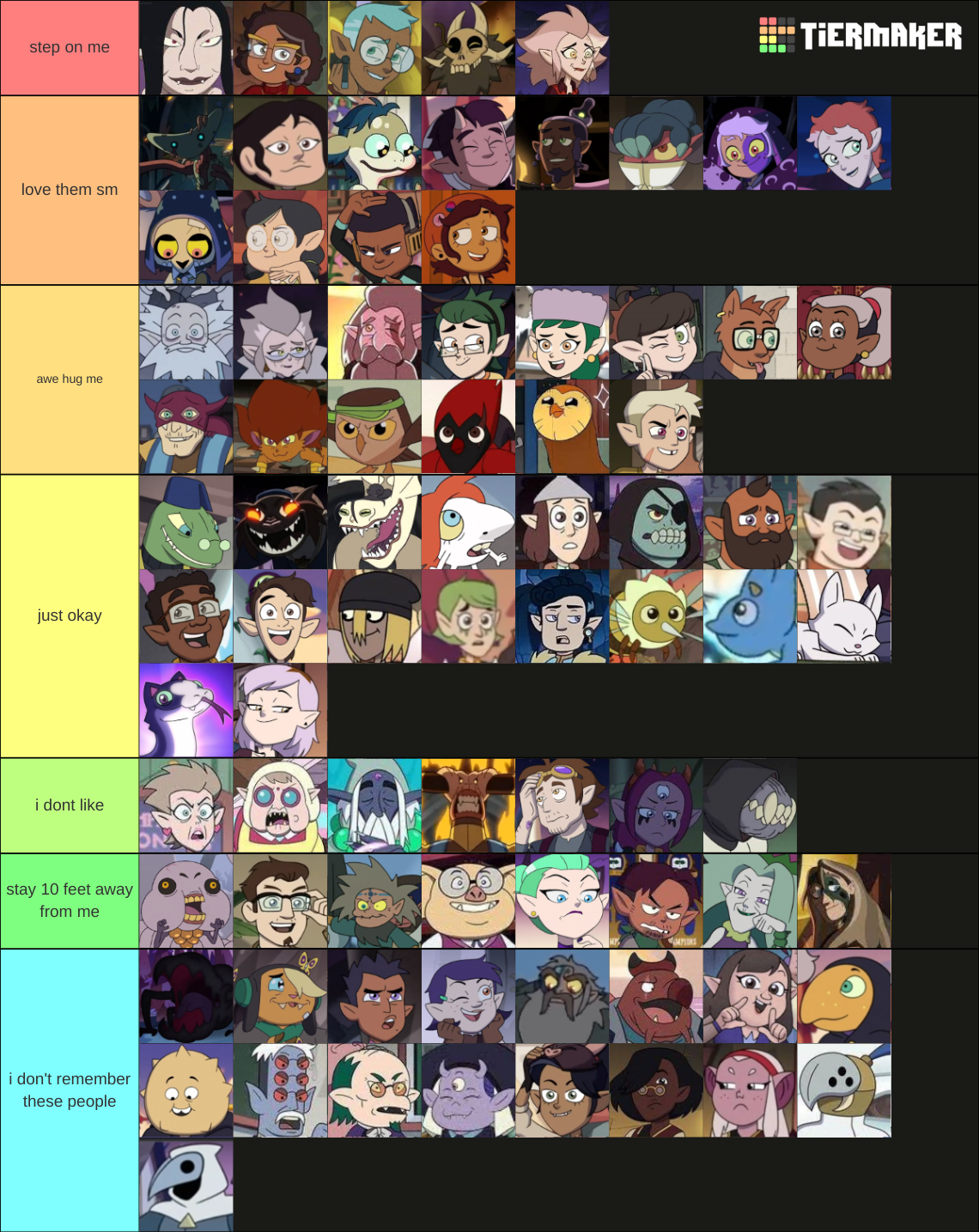 All characters and more of the owl house Tier List (Community Rankings ...