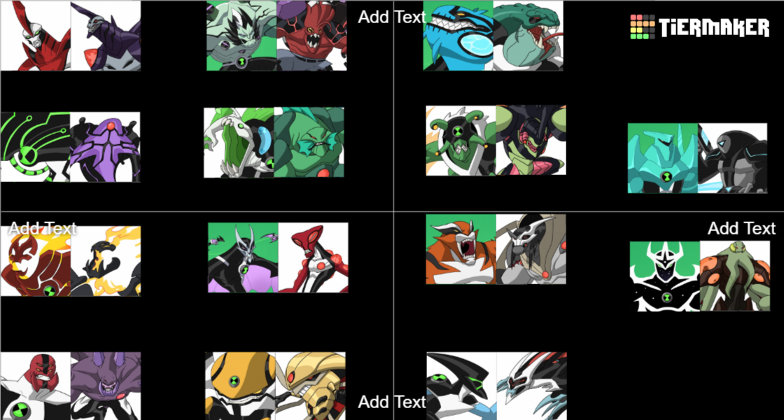 Ben 10 Recalibrated Tier List (Community Rankings) - TierMaker