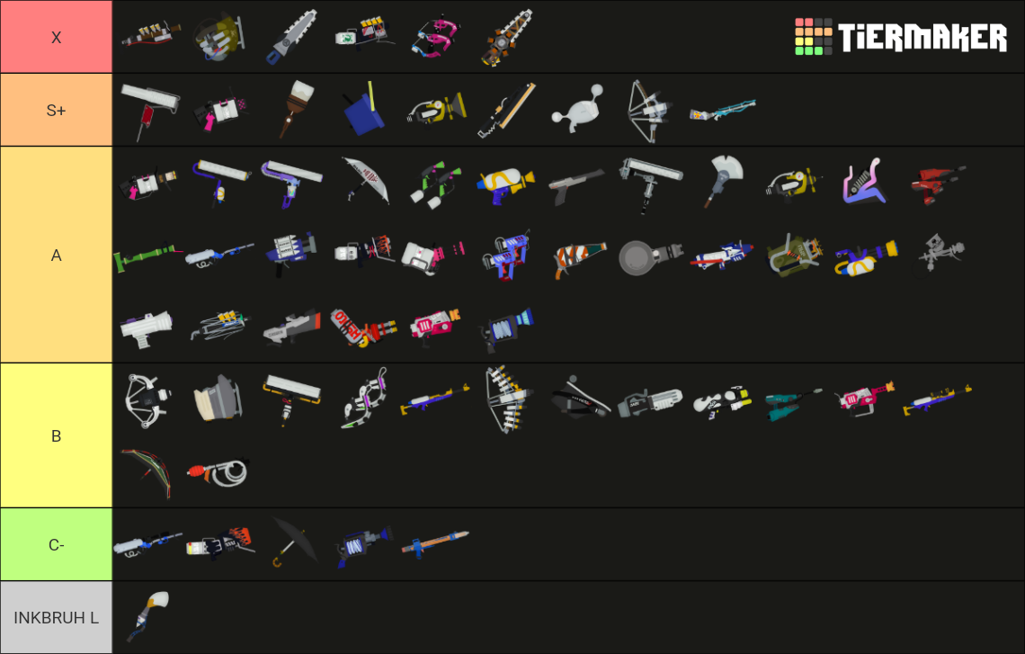 SR weapons/specials Tier List (Community Rankings) - TierMaker