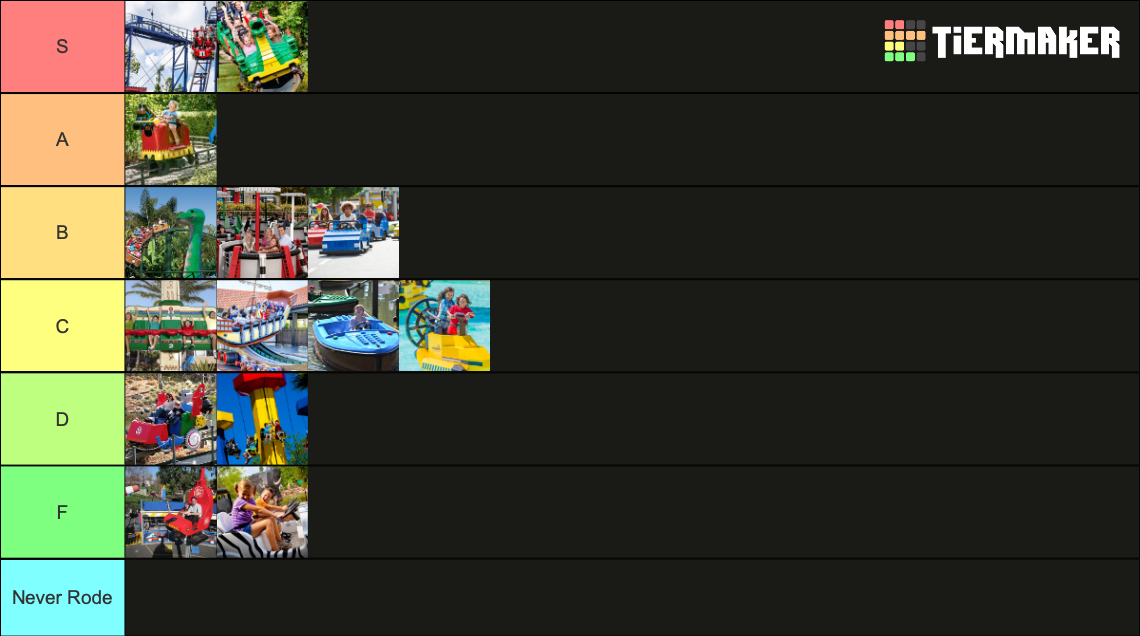 Legoland California Rides Tier List (Community Rankings) - TierMaker