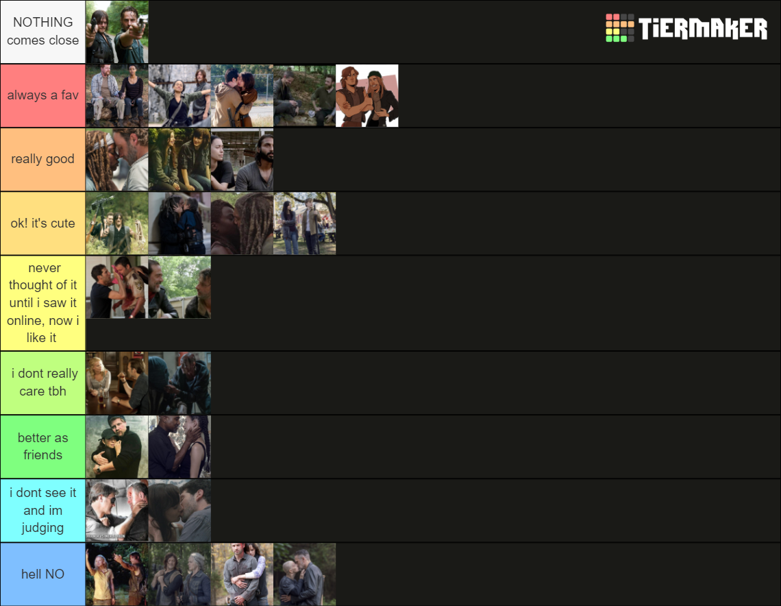 TWD Ships! (canon and uncanon) Tier List (Community Rankings) - TierMaker