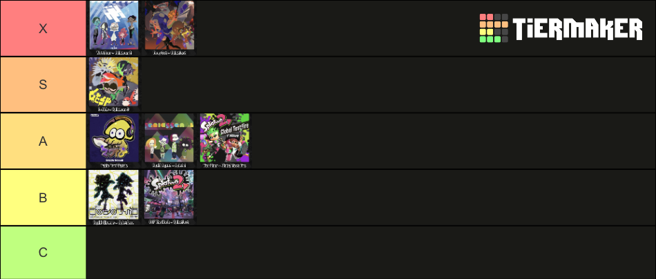 Splatoon - Every Now Or Never Ranked Tier List (Community Rankings ...